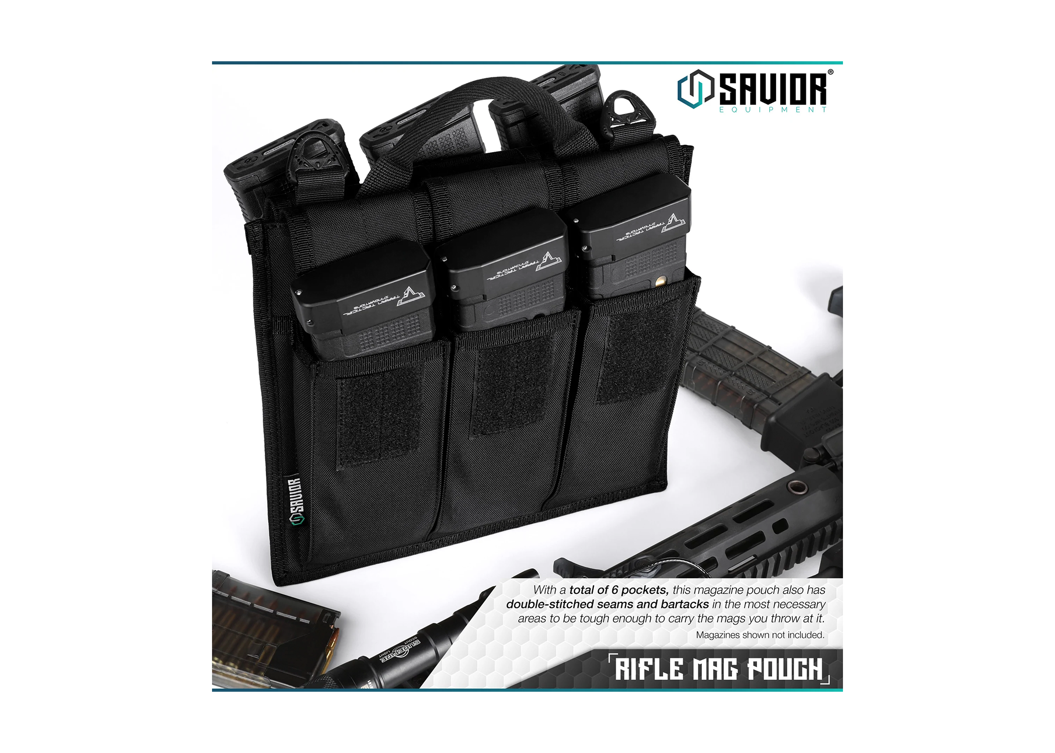 Savior Equipment Rifle Magazine Pouch - 6 Mags - WDTACTICAL
