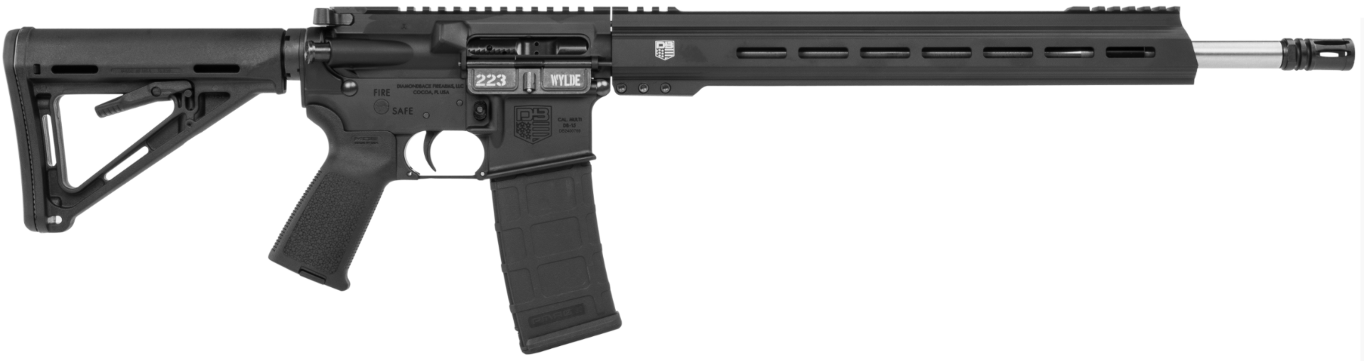 Diamondback DB15 Rifle - Black | .223 Wylde | 18" SS Barrel | 15" M-LOK ...