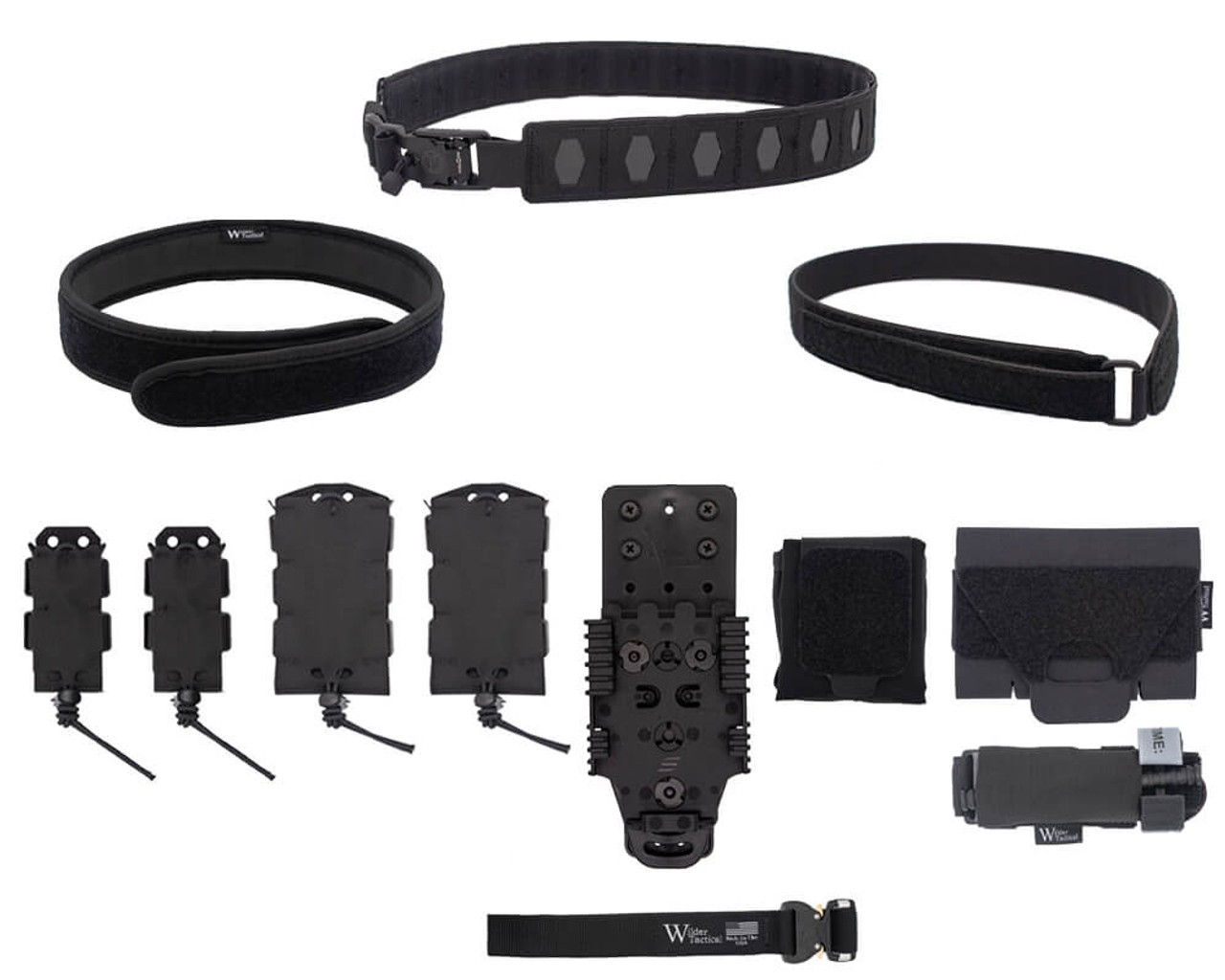 Wilder Tactical COMPLETE Range Belt Combo w/ Magnetic V-Buckle SIZES ...